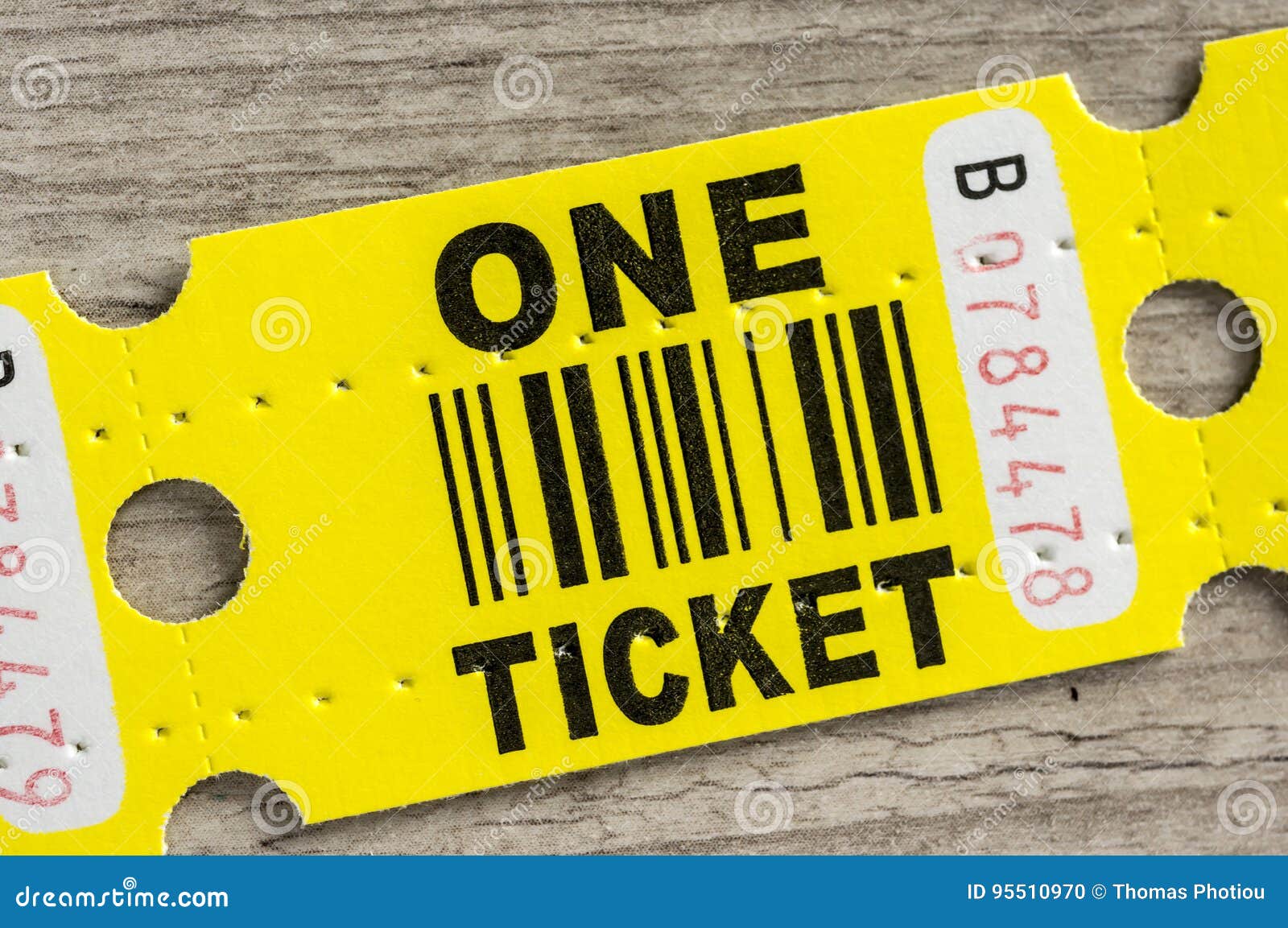 Yellow paper ticket stock photo. Image of entry, entrance - 95510970