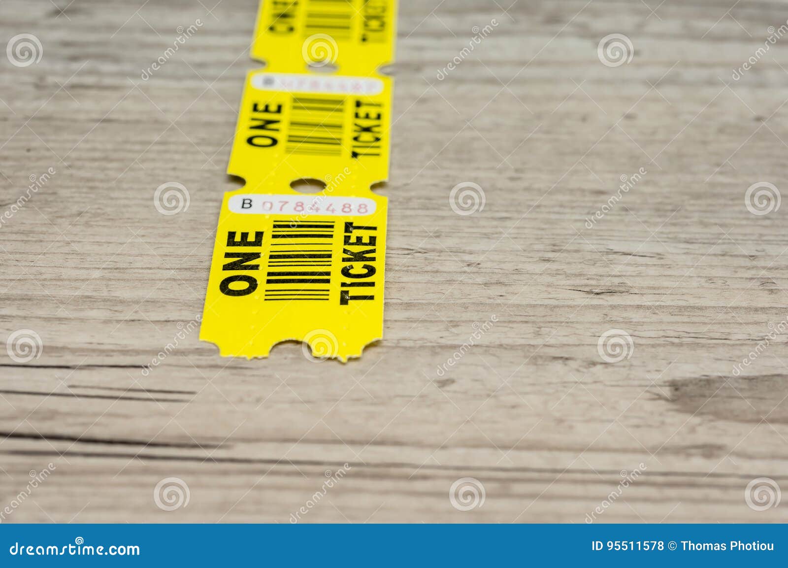 Yellow paper tickets stock photo. Image of coupon, play - 95511578