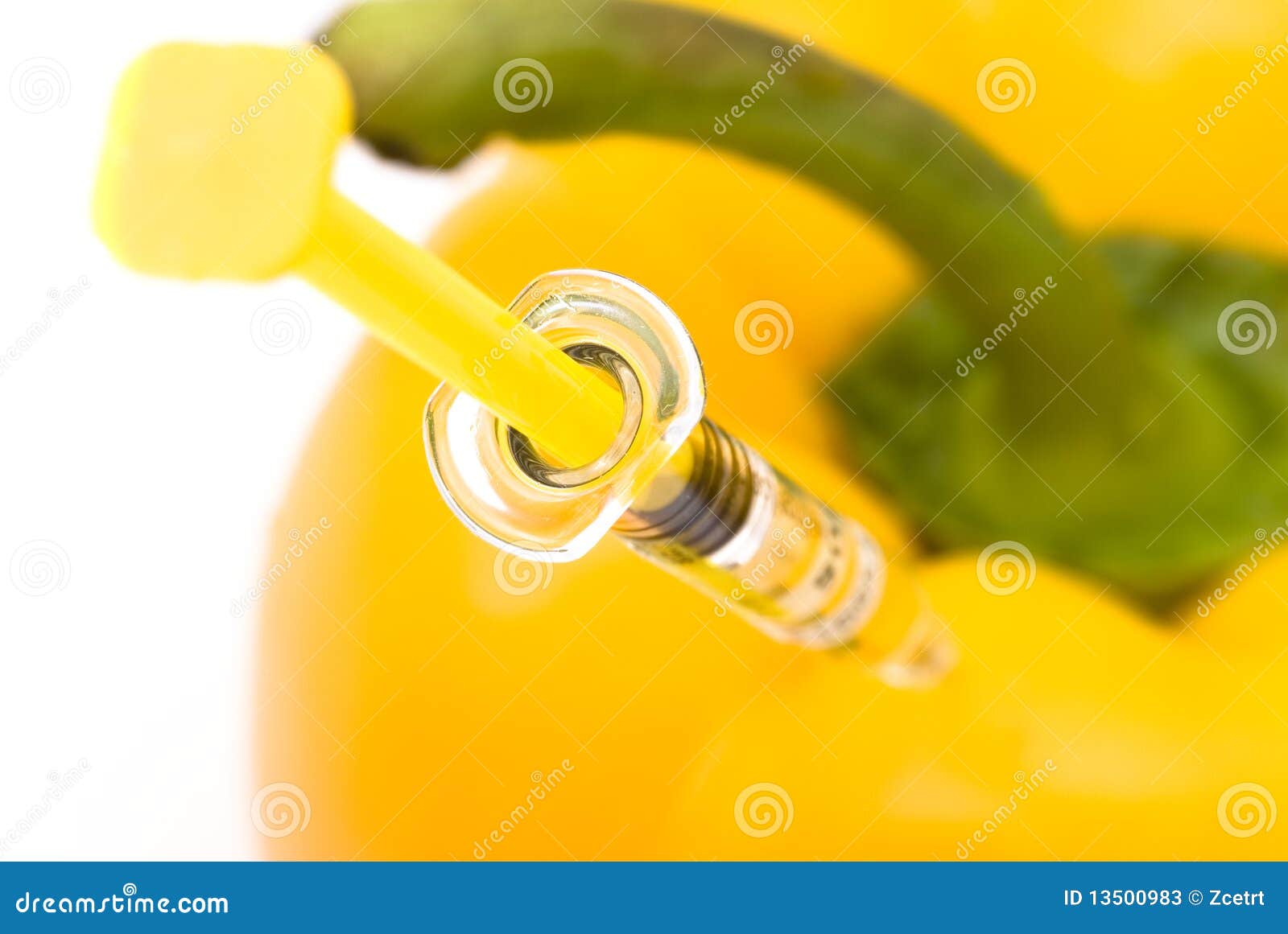 Yellow Paprika and Injection Stock Image - Image of freshness, future ...