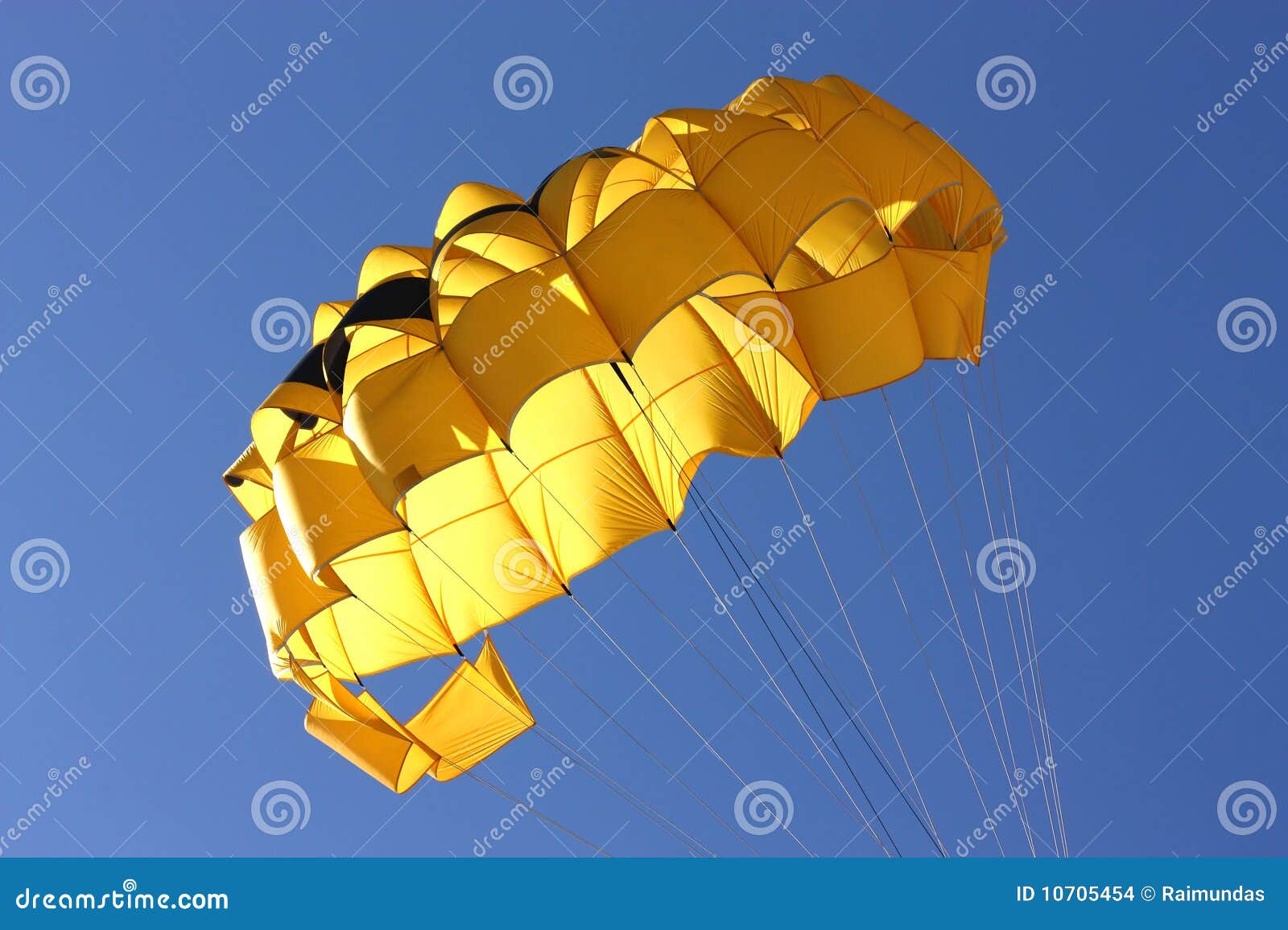 Yellow Parachute stock photo. Image of canopy, yellow - 10705454