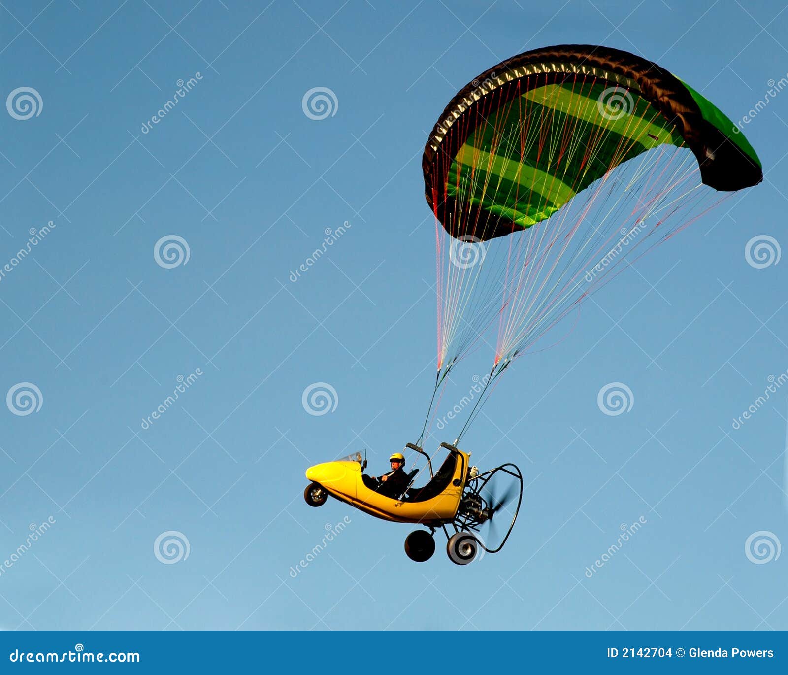 Yellow Paraglider stock photo. Image of para, recreation - 2142704