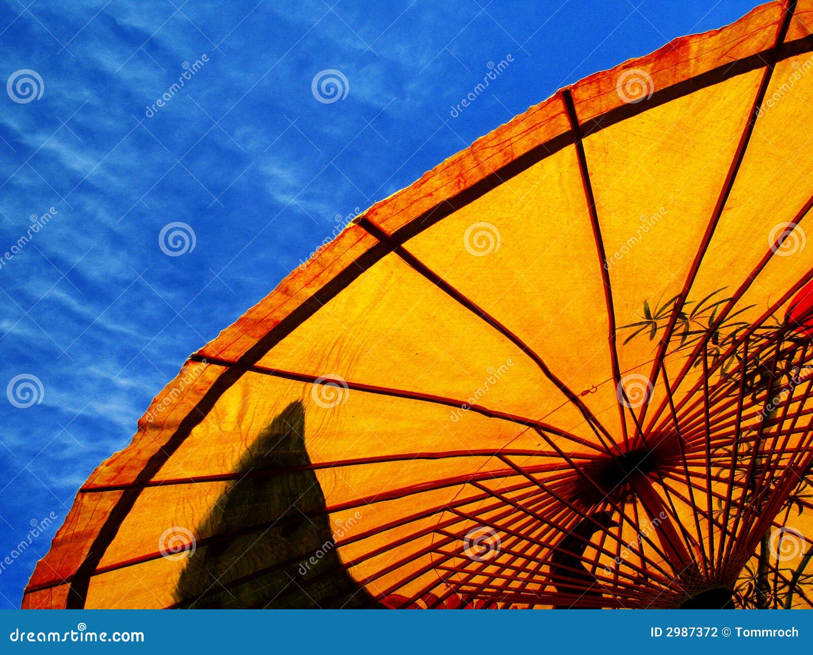 Yellow Parasol and Blue Sky Stock Photo - Image of chinese, deep: 2987372