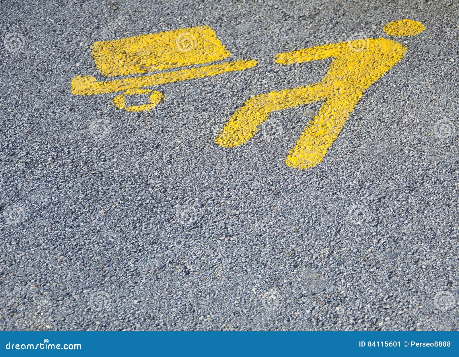 Yellow Parking Symbol for Loading and Unloading. Stock Image - Image of ...