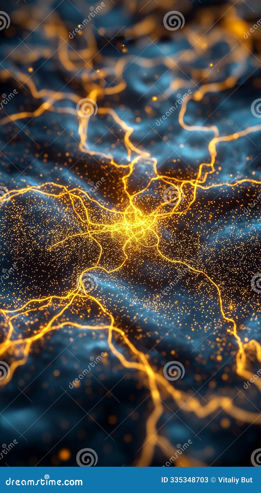 Yellow Particles Form a Mesmerizing Vortex, Radiating Intense Light ...