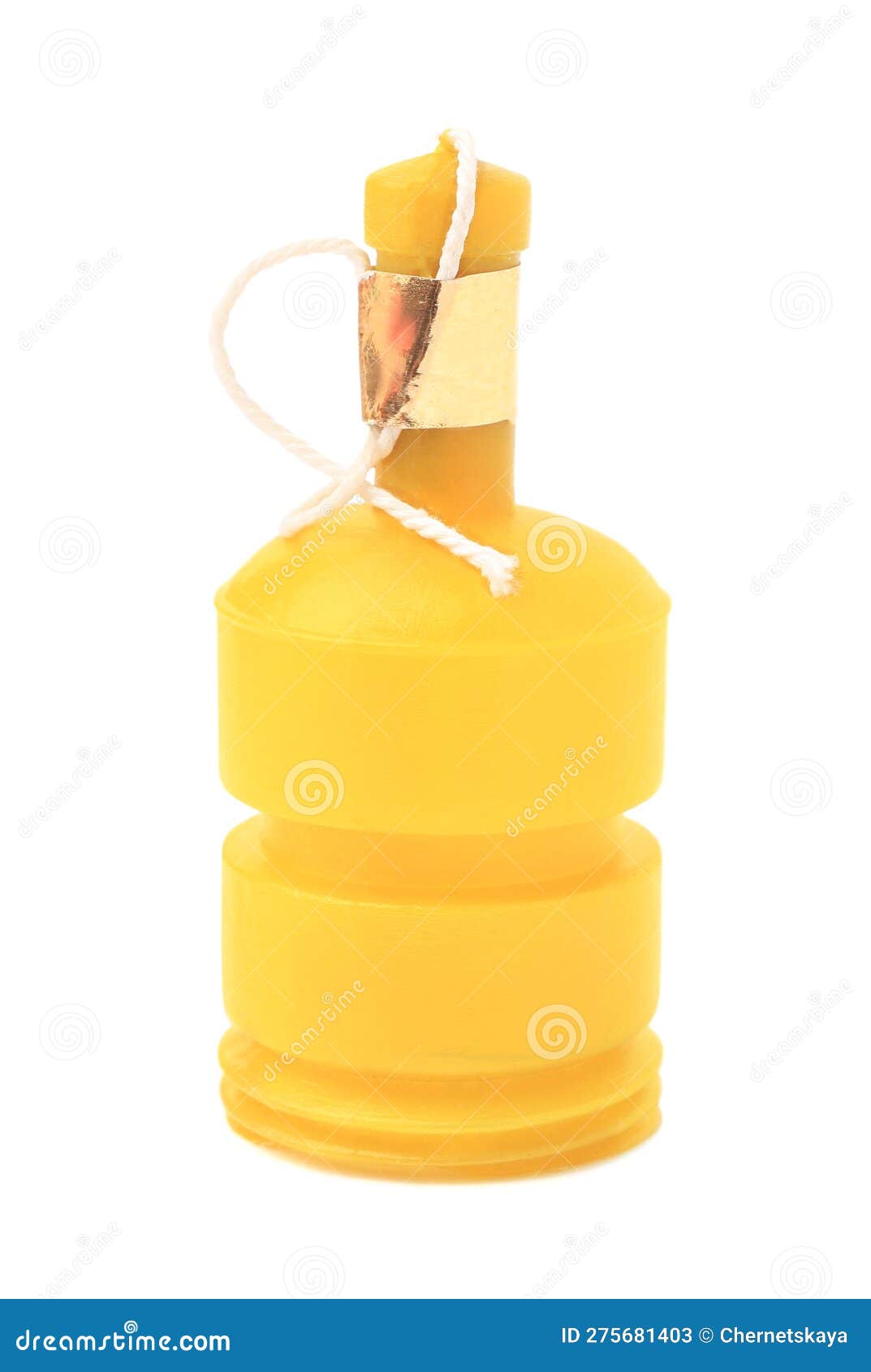 Yellow Party Cracker Isolated on White. Bright Decoration Stock Image ...