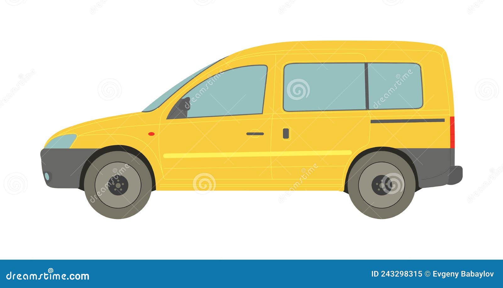 Passenger Minivan Sign Icon In Comic Style. Car Bus Vector Cartoon ...