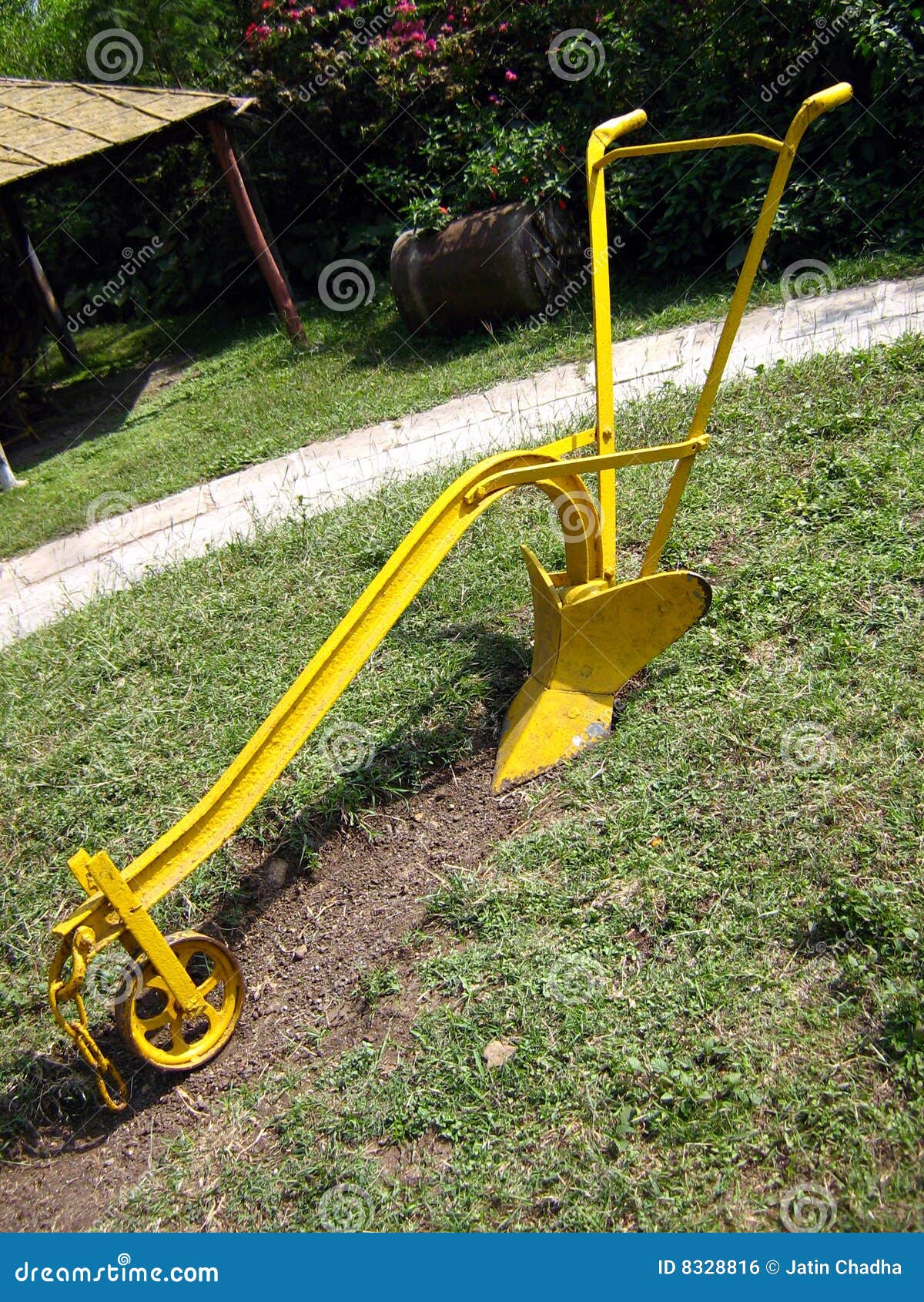 Yellow Pathmaker stock photo. Image of sunny, tool, life - 8328816