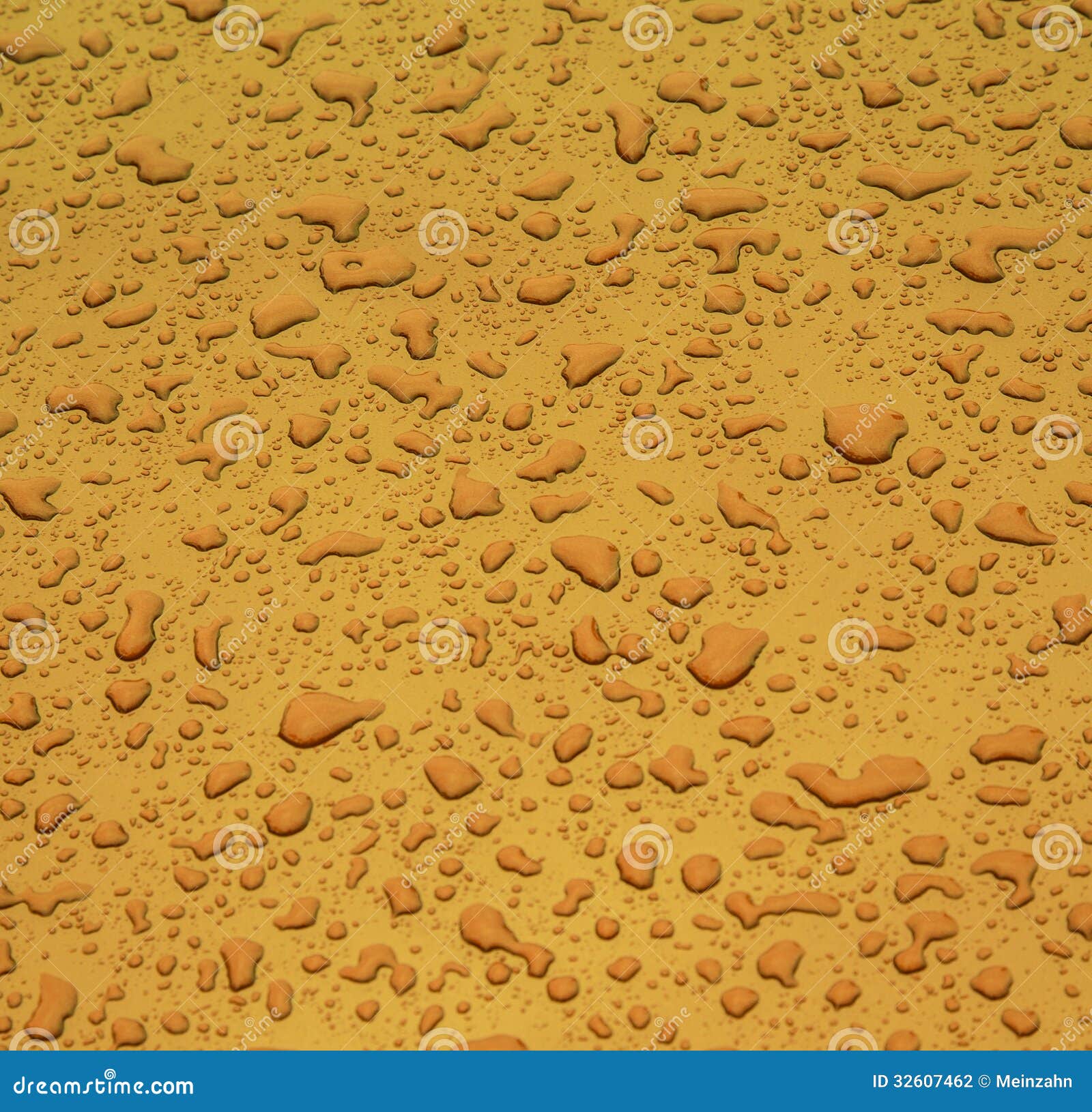 Yellow Pattern of Raindrops Stock Photo - Image of background, meta ...