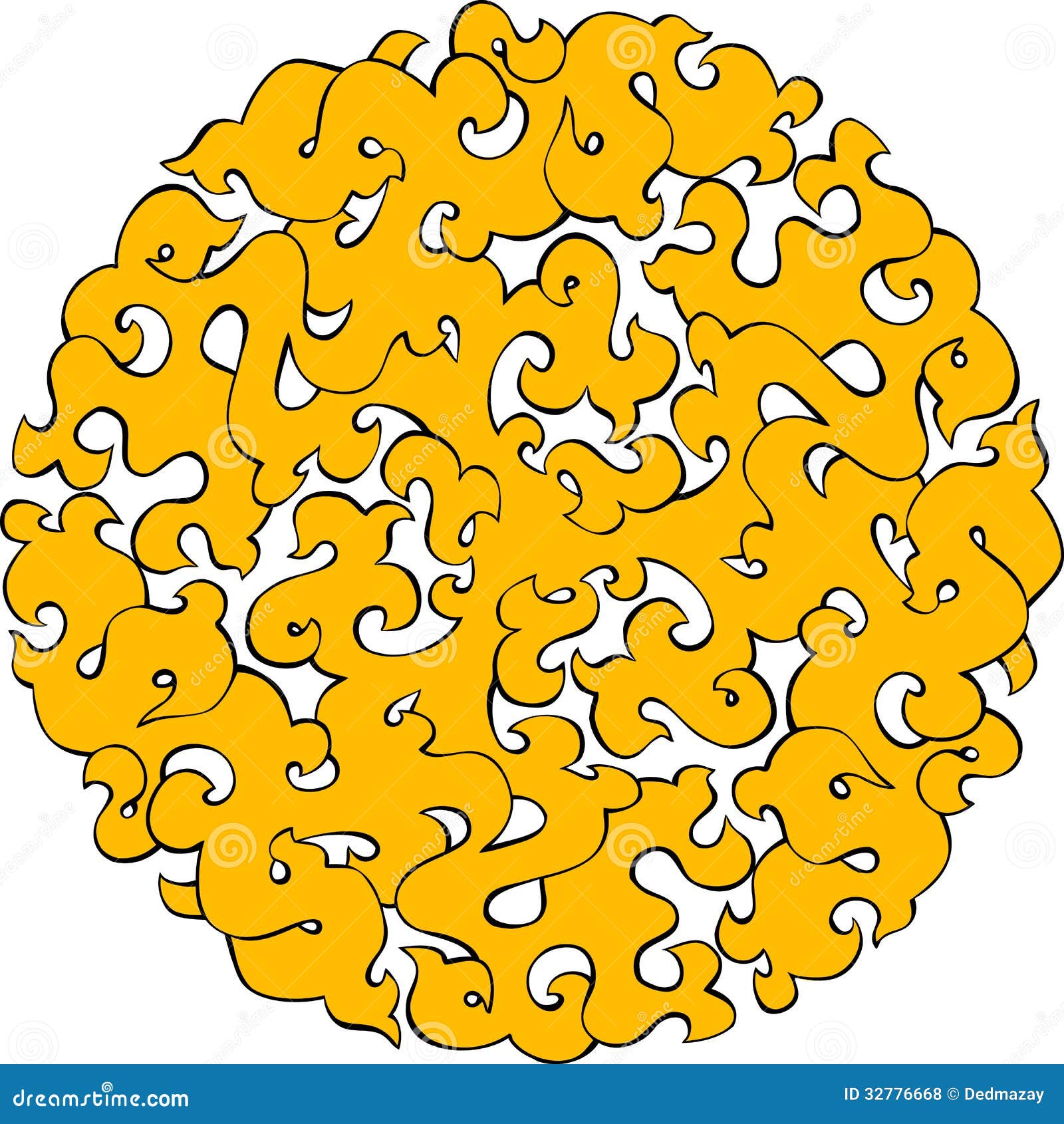 Yellow pattern stock vector. Illustration of cartoon - 32776668