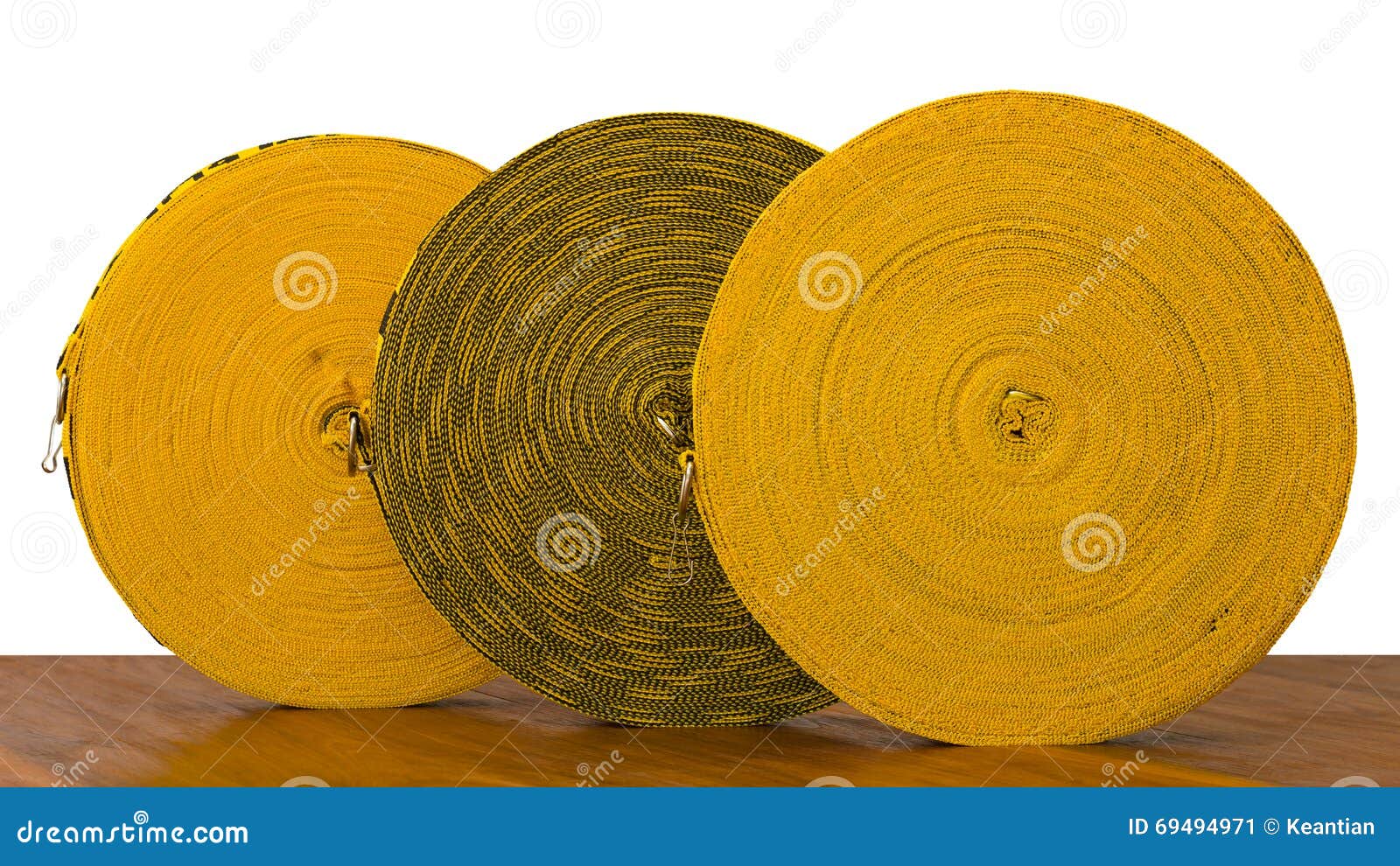 Yellow Patterned Black Rope Roll. Stock Image - Image of empty, black ...