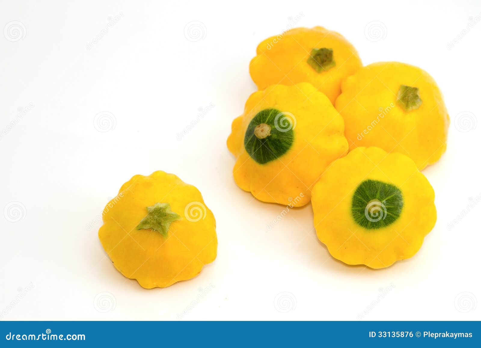 Yellow Patty Pan, Custard Marrow Stock Photo - Image of squash, patty ...