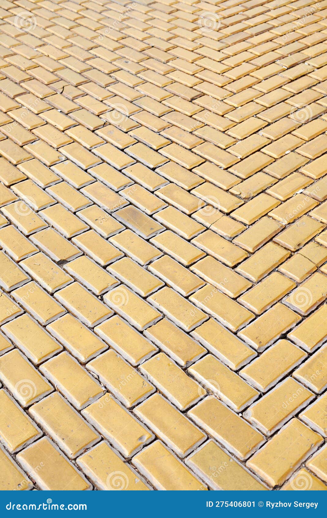 Yellow Pavement Tile in Sofia Stock Image - Image of tiled, brick ...