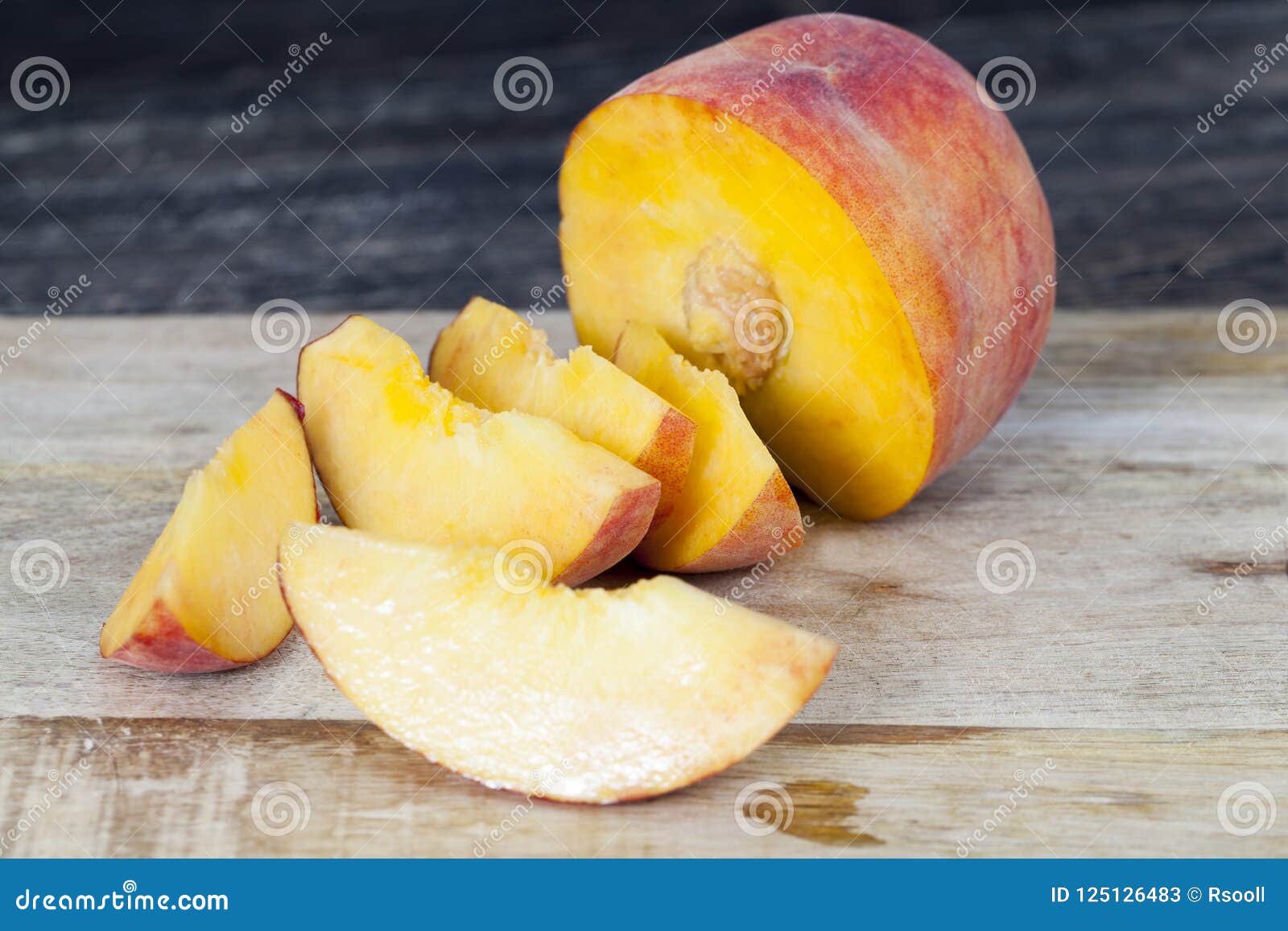Yellow peach stock image. Image of food, orange, fruits - 125126483