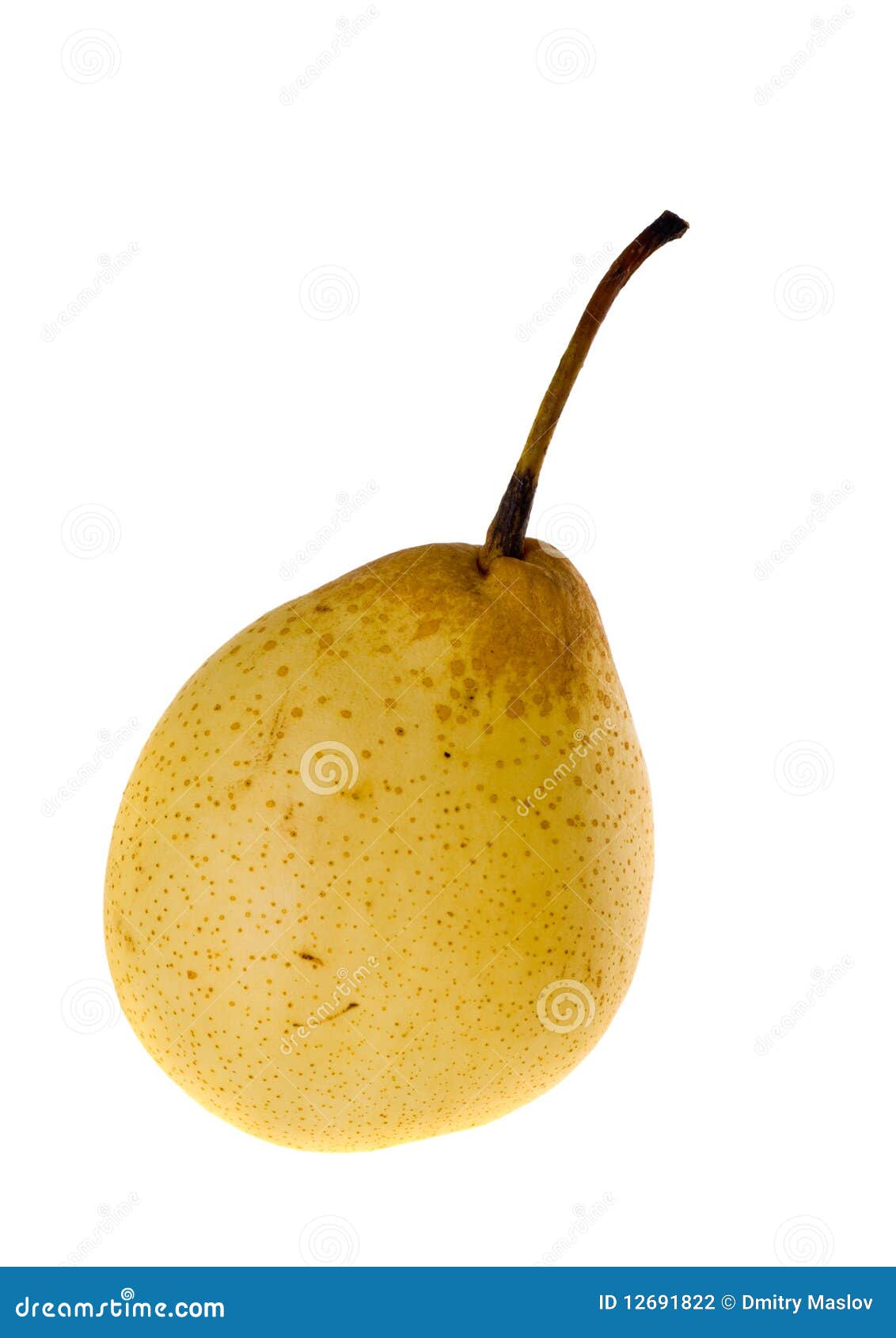 Yellow pear stock photo. Image of pear, white, studio - 12691822
