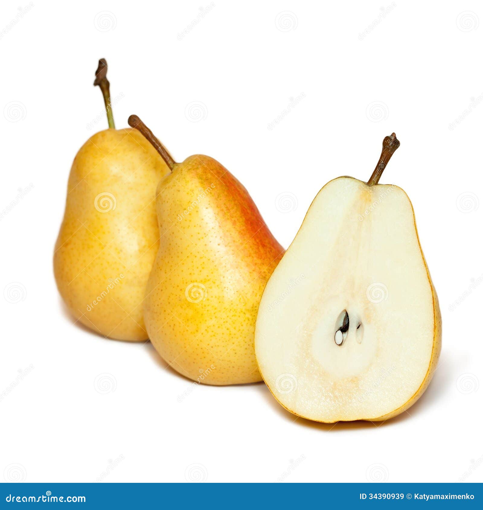 Yellow pear stock image. Image of slice, ripe, fruit - 34390939