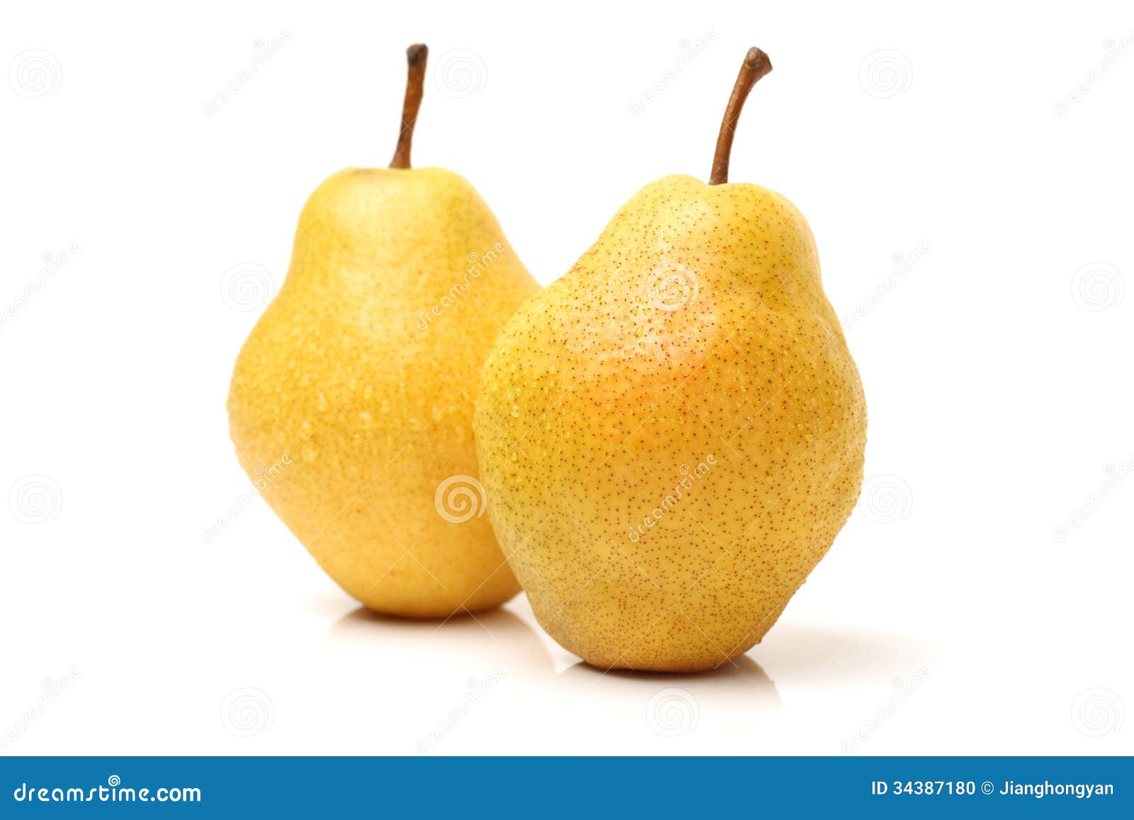 Yellow pear stock photo. Image of summer, studio, health - 34387180