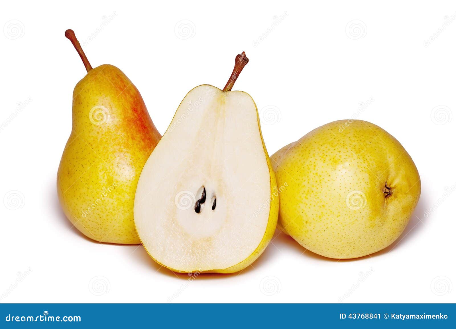 Yellow pear stock image. Image of organic, segment, leaf - 43768841