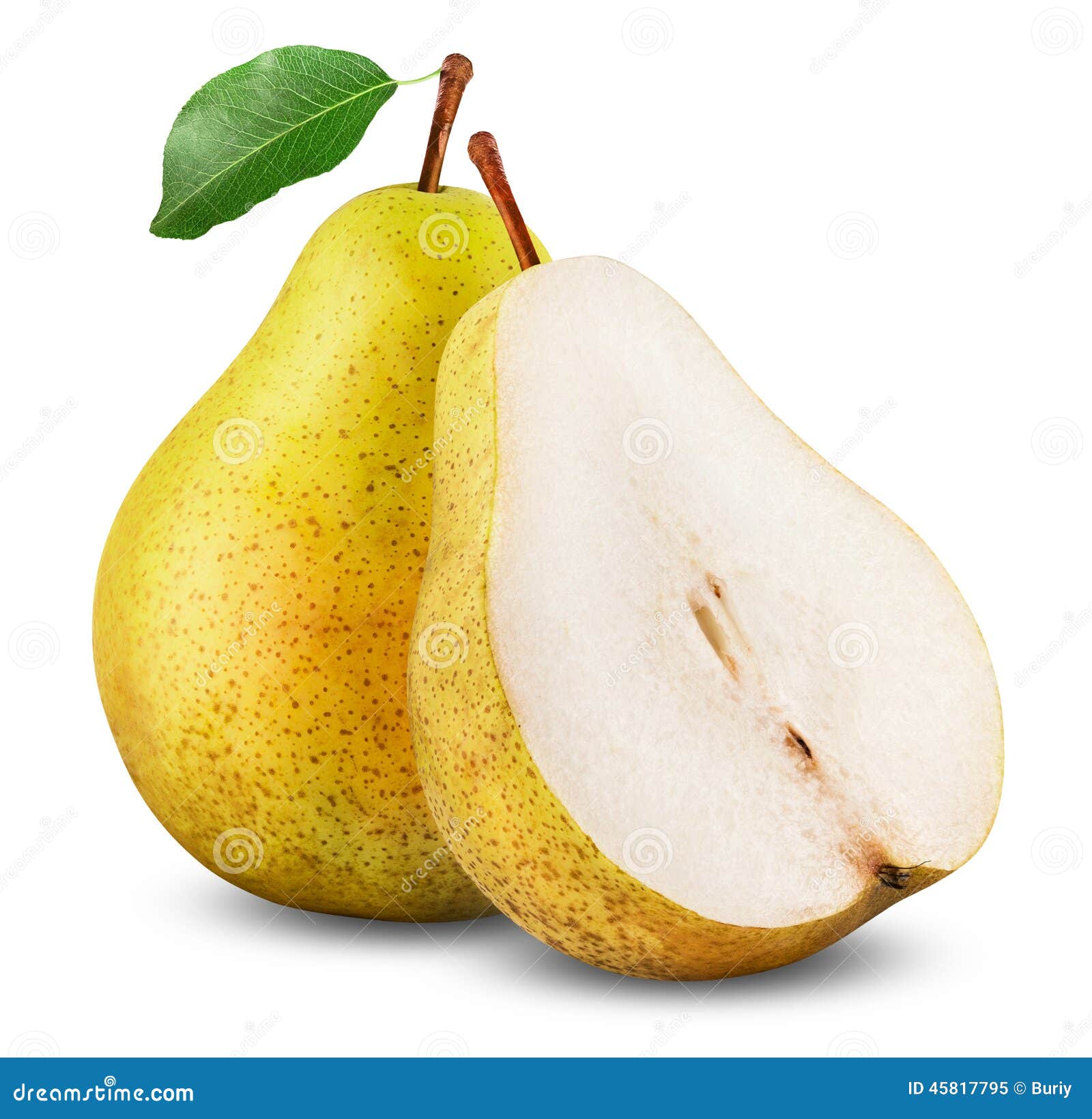 Yellow pears stock image. Image of chopped, ripe, sliced - 45817795