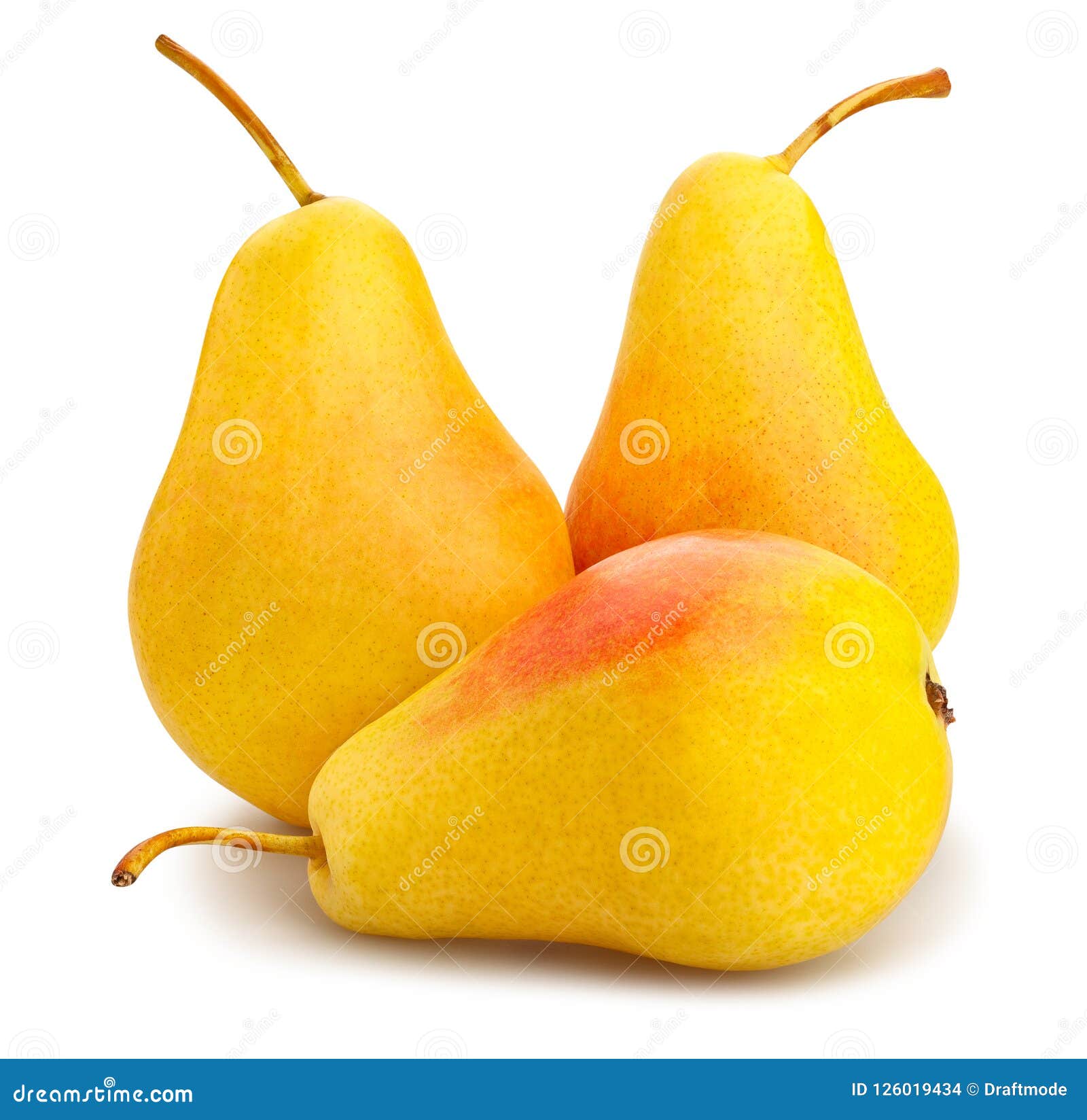 Yellow pears stock photo. Image of fruit, isolated, colorful - 126019434
