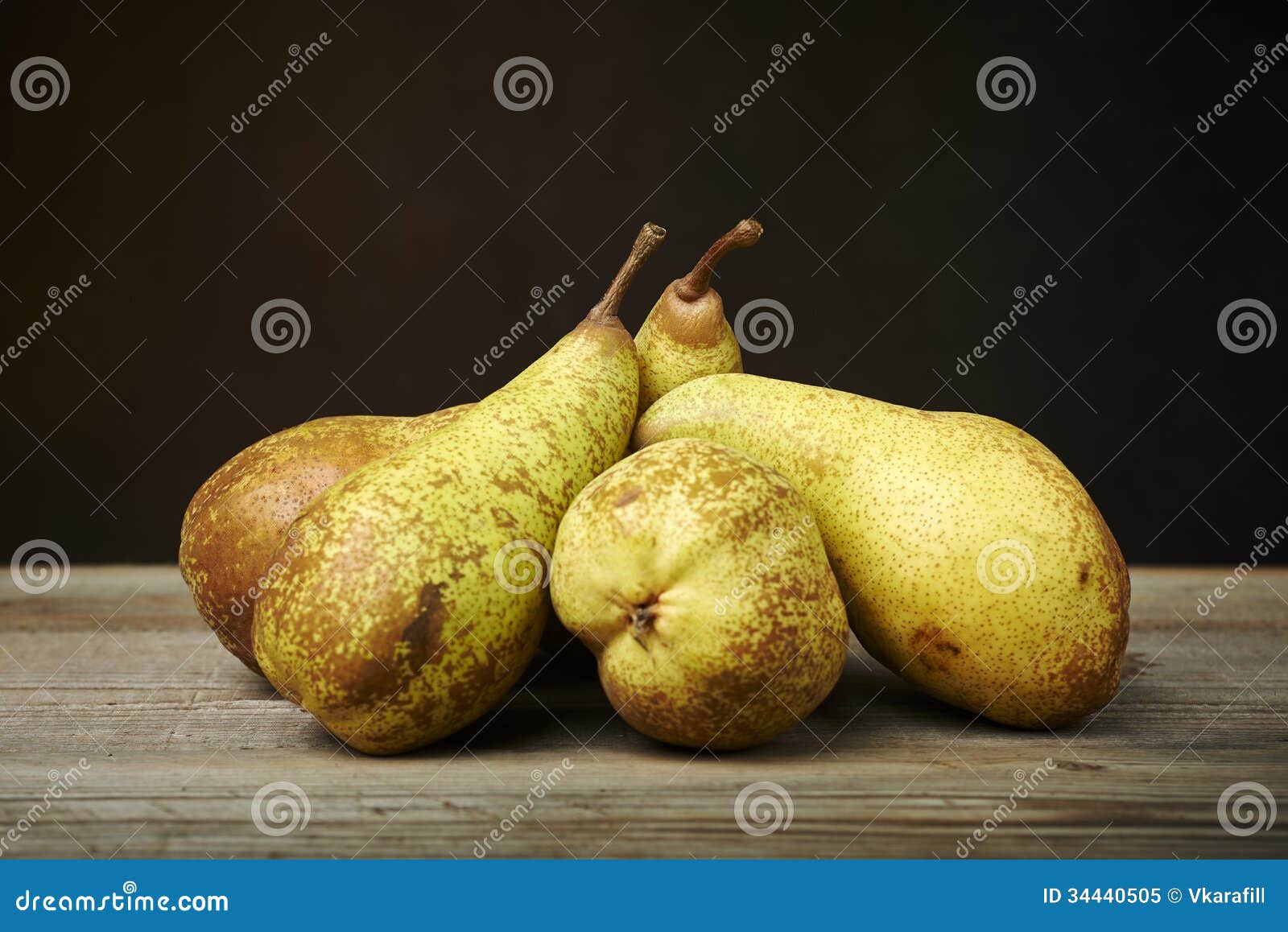 Yellow pears on a table stock image. Image of health - 34440505