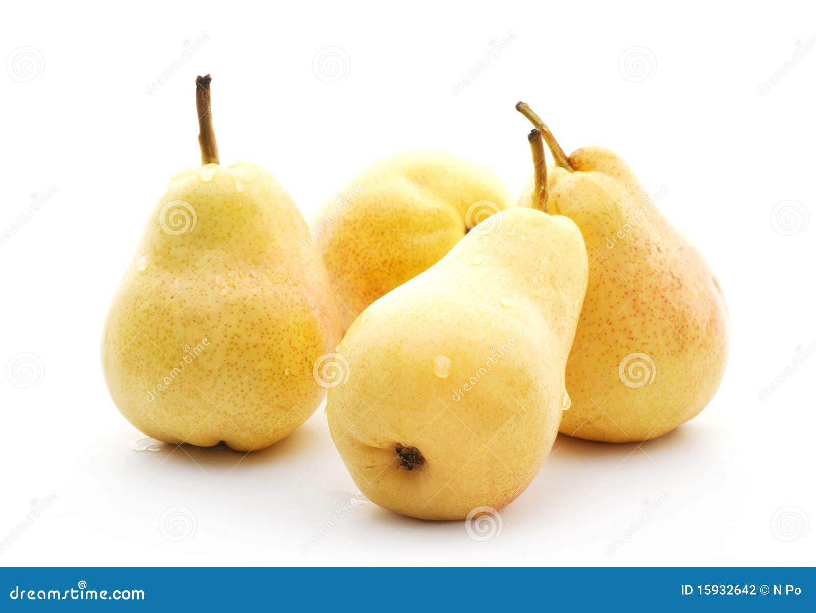 Yellow Pears with Water Drops Stock Photo - Image of agriculture, food ...