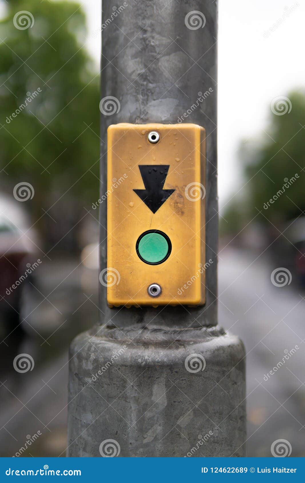 Pedestrian light switch stock image. Image of crossing - 124622689
