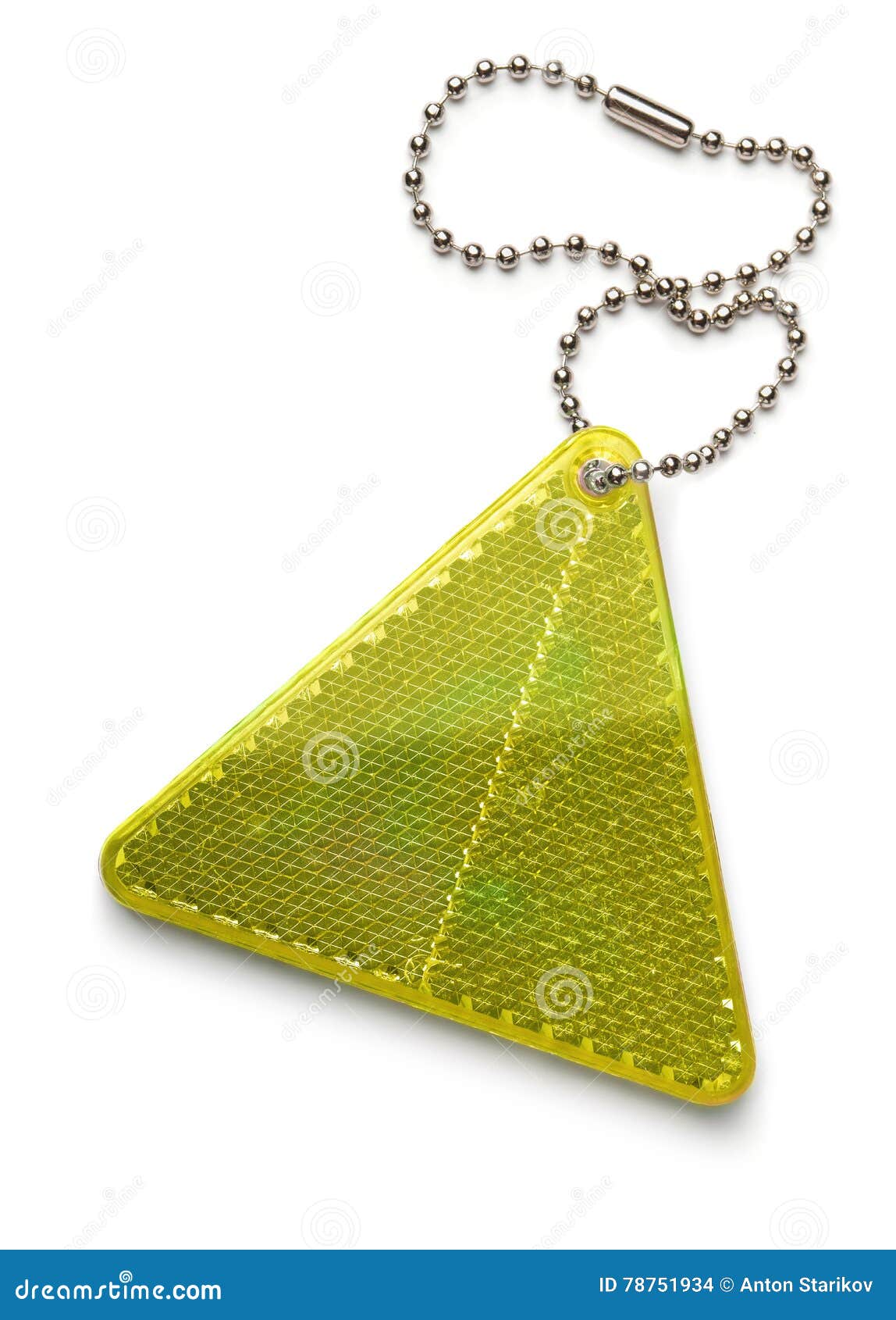 Yellow Pedestrian Safety Reflector Stock Photo - Image of safety, macro ...