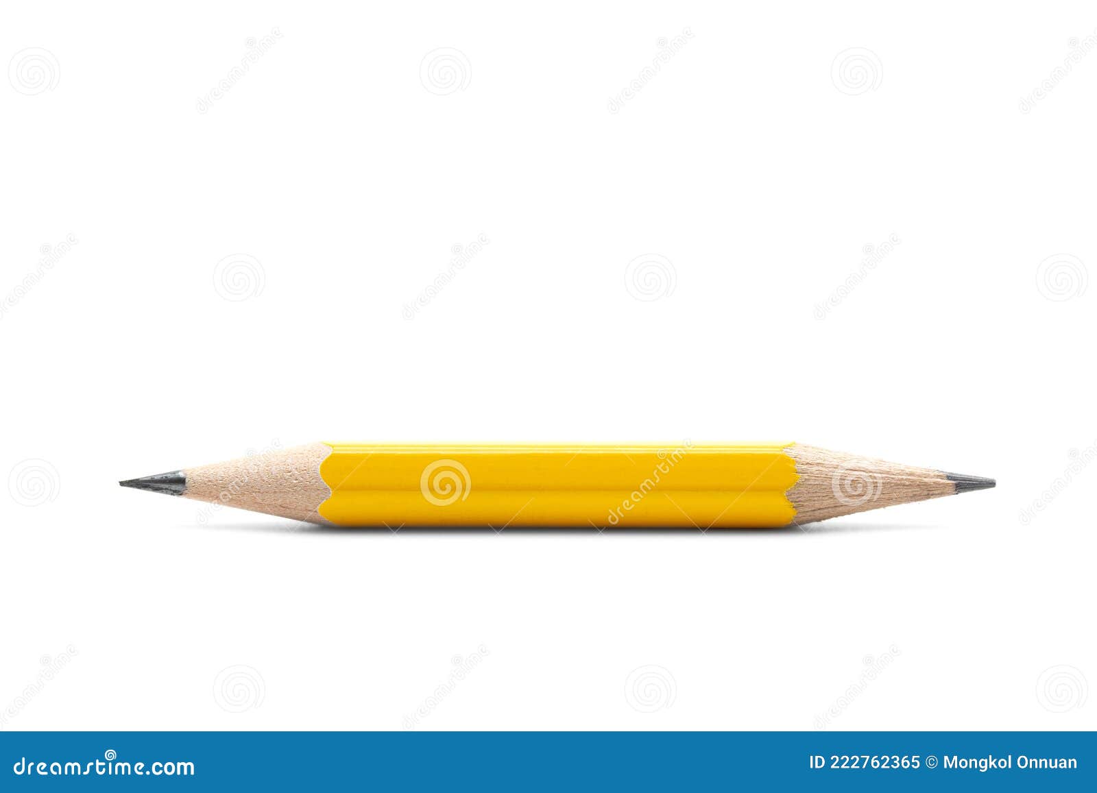 Yellow Pencil Two Way Sharp on Plain White Background Stock Image ...
