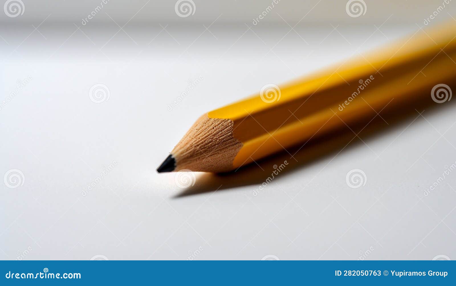 Yellow Pencil on White Background, Sharp Lead for Creative Ideas ...