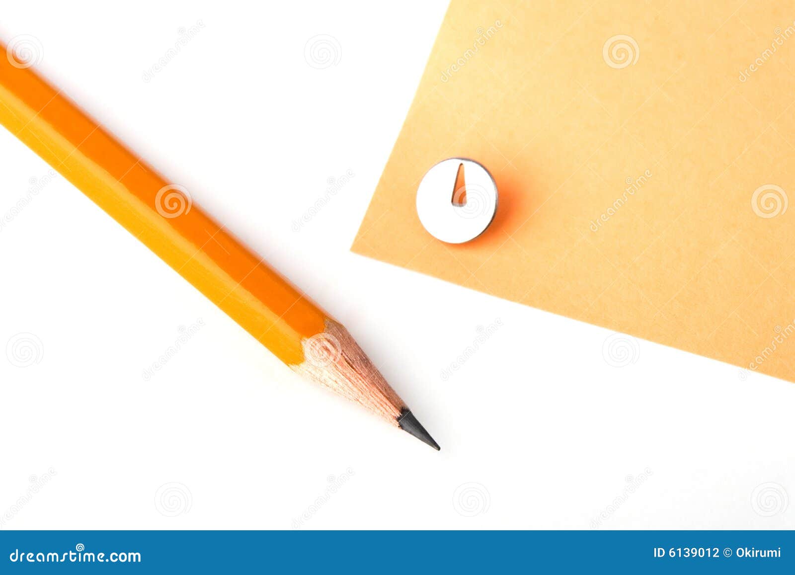 Yellow Pencil with Yellow Paper Stock Photo - Image of diary, note: 6139012