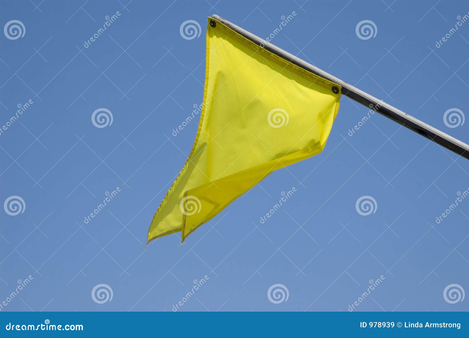 Yellow Pennant stock image. Image of flag, breeze, pennant - 978939