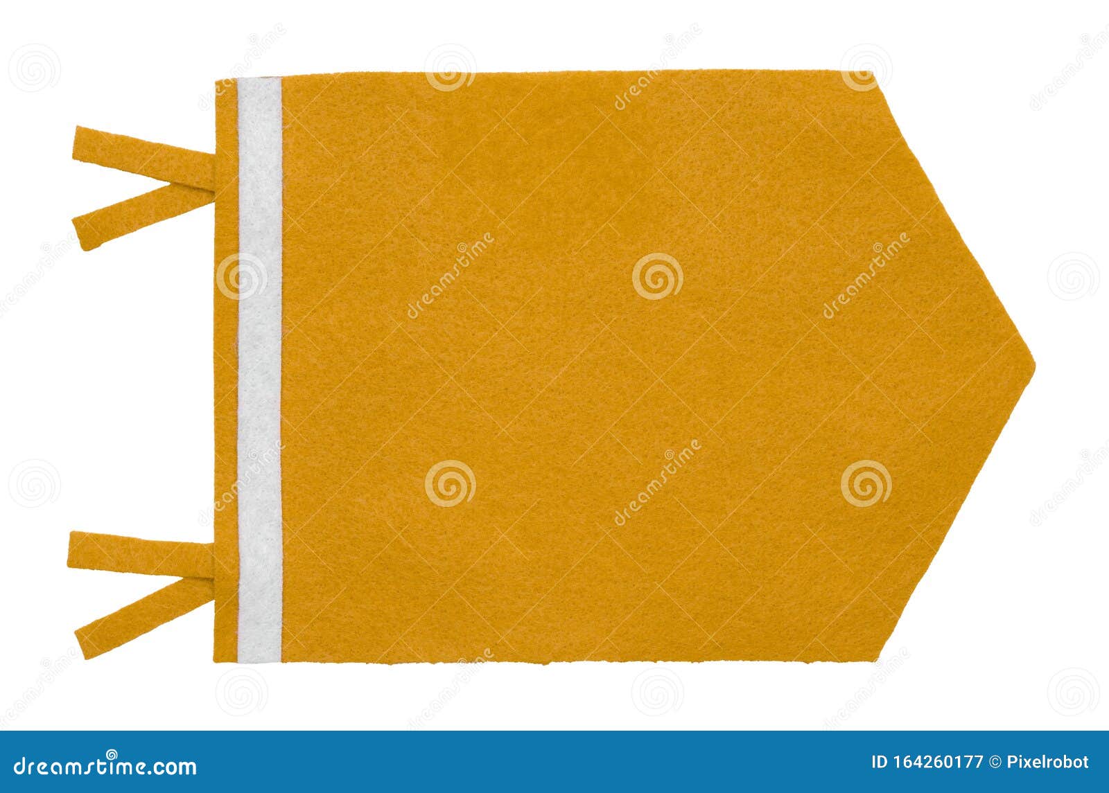 Yellow Pennant Flag stock image. Image of isolated, flag - 164260177