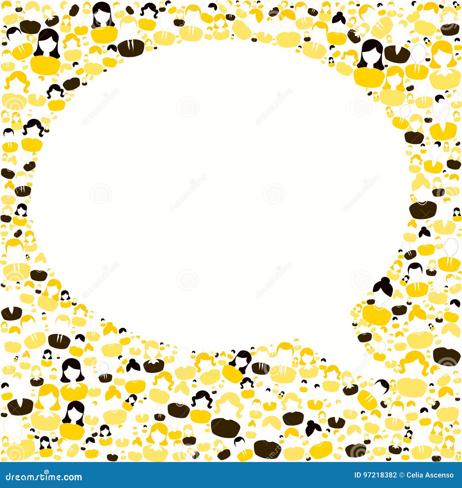 Yellow People Bubble Speech Stock Illustration - Illustration of ...
