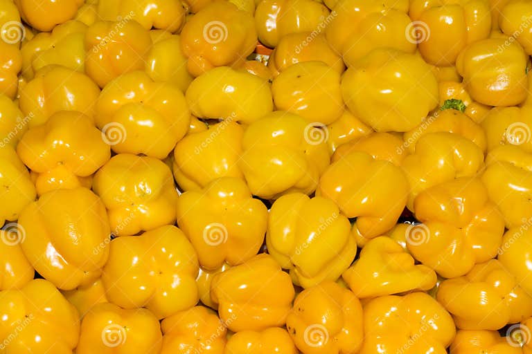 Yellow peppers stock image. Image of yellowpepper, market - 17372833