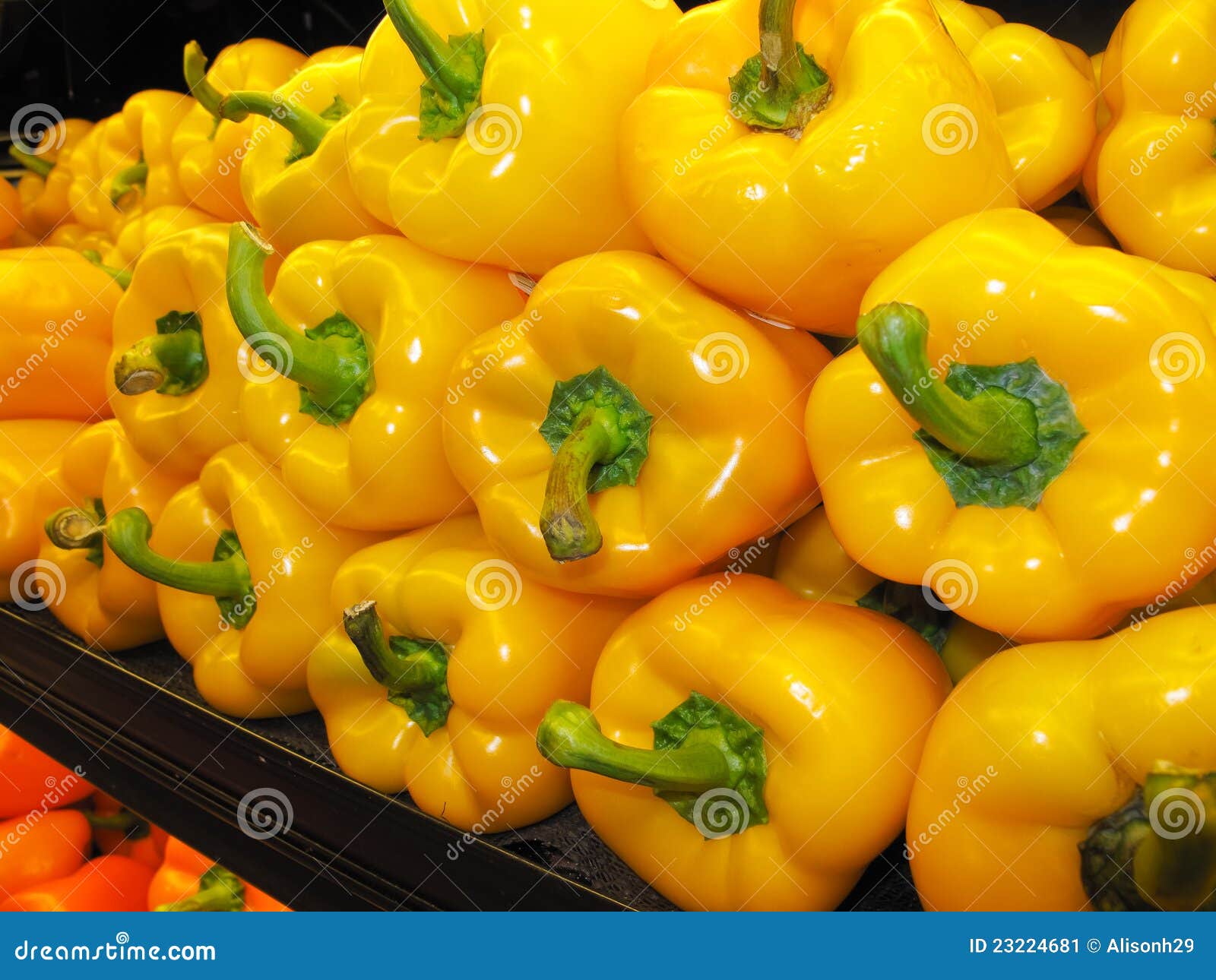 Yellow peppers stock image. Image of nutrition, shop - 23224681