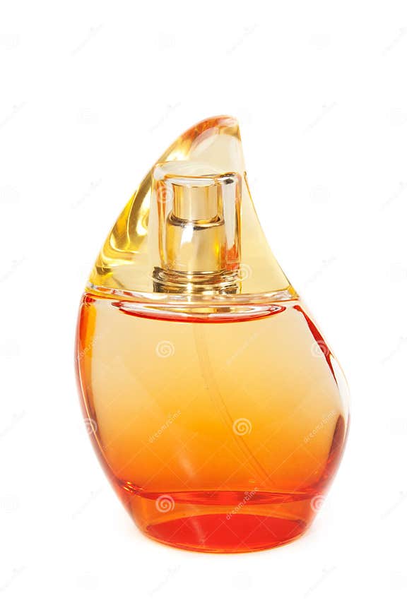 Yellow perfume bottle stock photo. Image of detail, care - 17388630