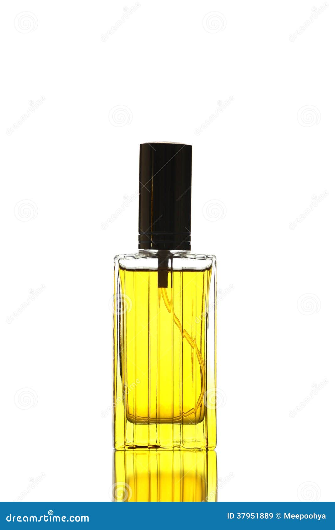 Yellow Perfume Bottle Isolated. Stock Image - Image of freshness ...