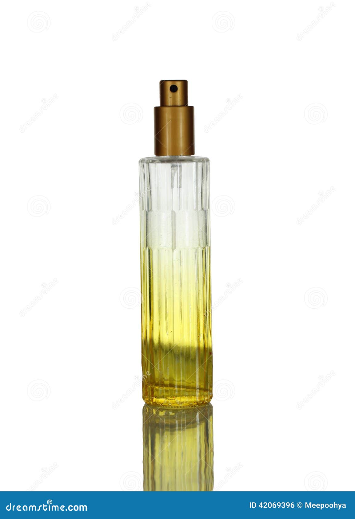 Yellow Perfume Bottle Isolated. Stock Photo - Image of color ...