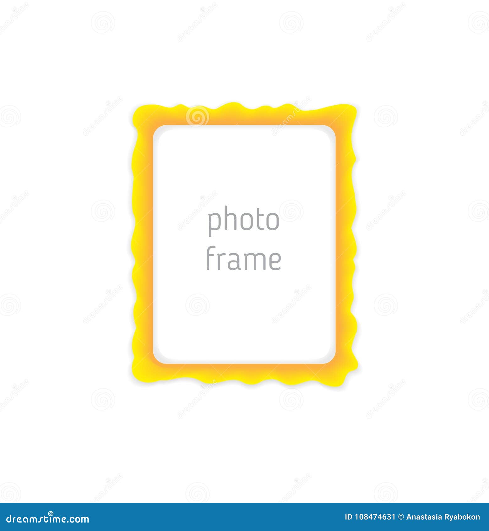 Yellow photo frame vector stock vector. Illustration of transparent ...