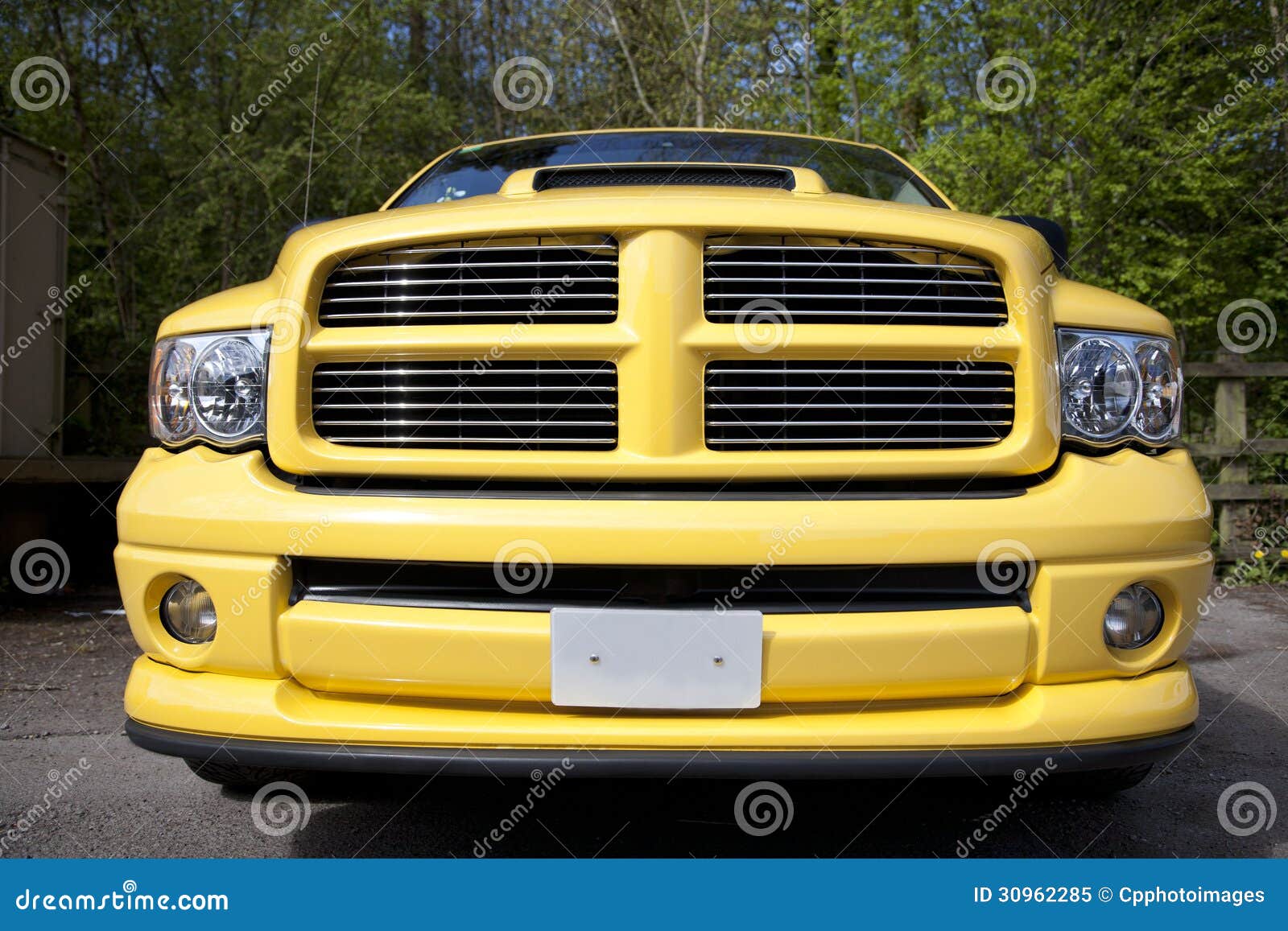 Yellow pick up truck stock image. Image of light, motor - 30962285