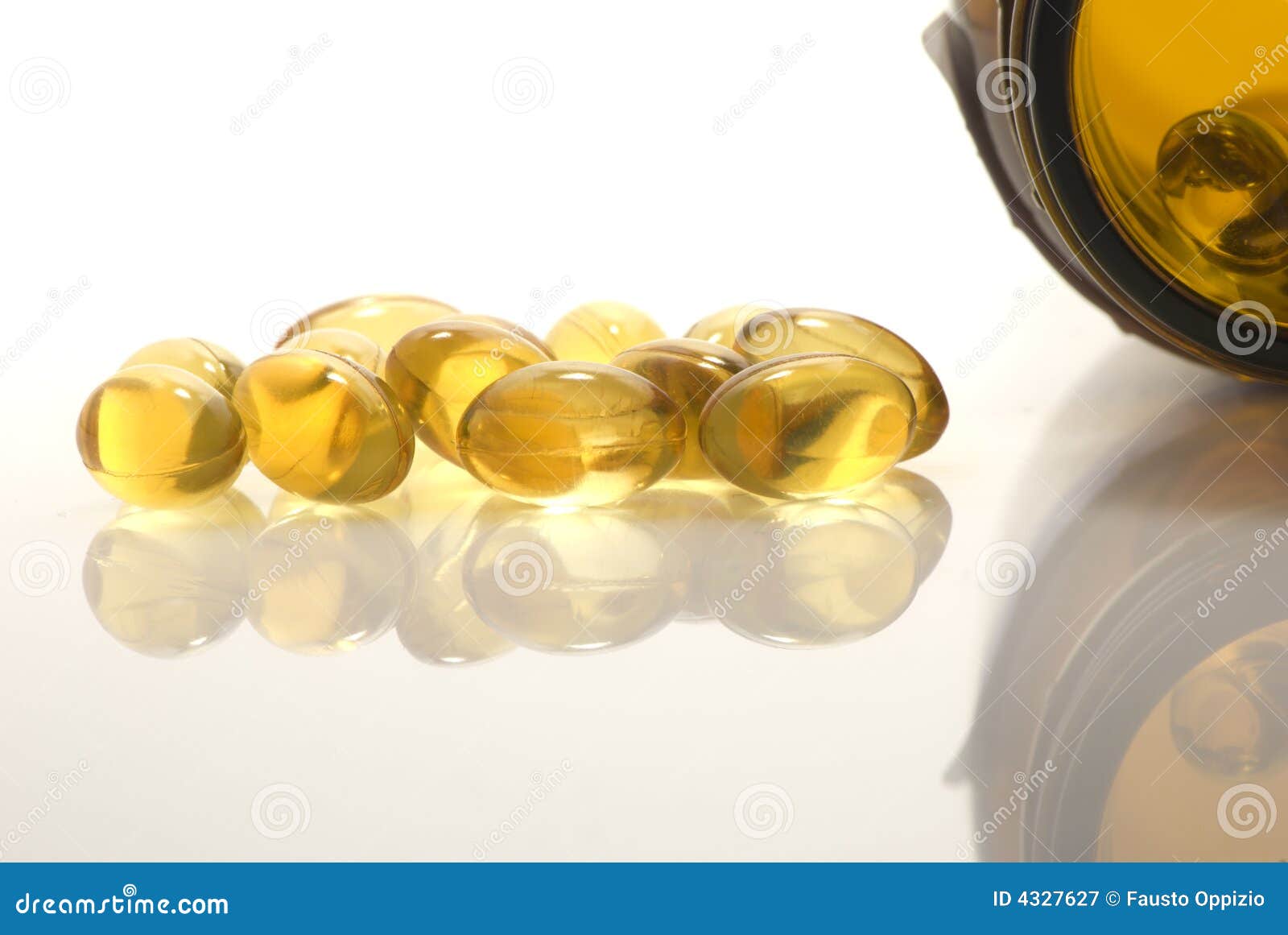 Yellow pills stock image. Image of vitamins, bottle, healthy - 4327627