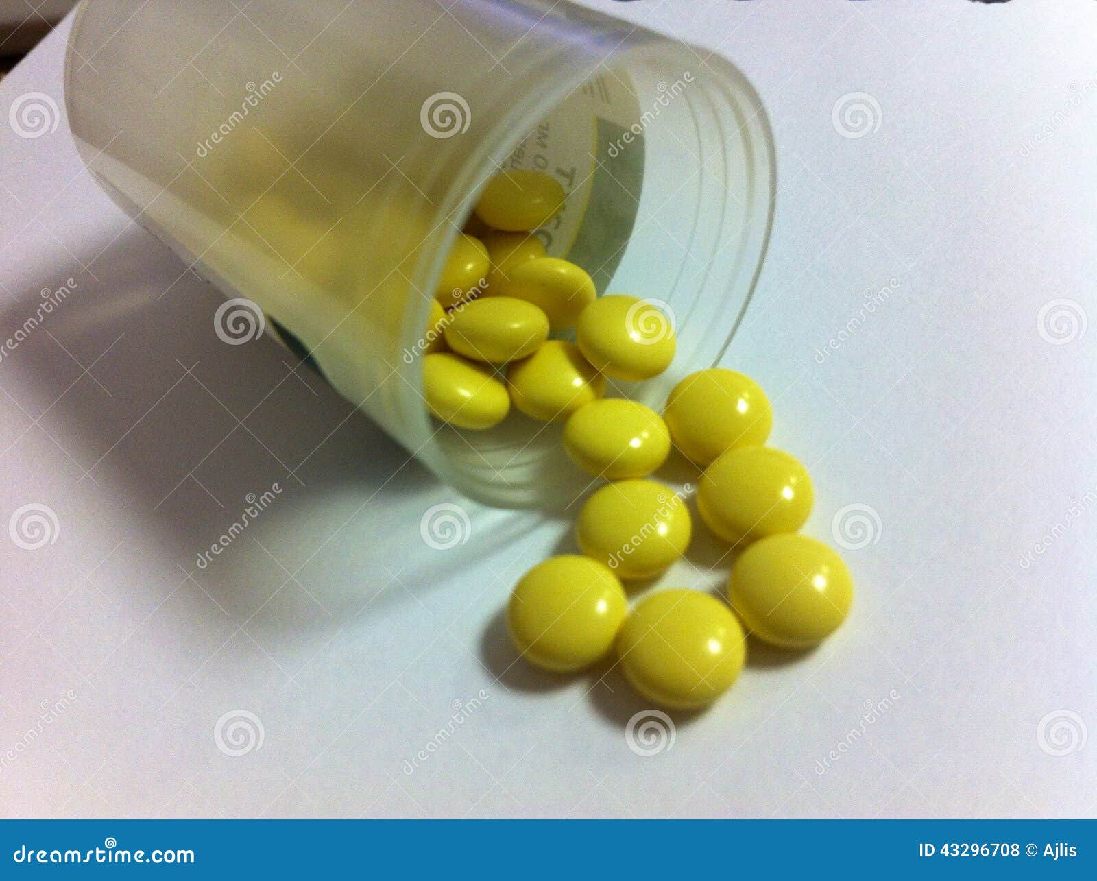 Yellow pills stock photo. Image of treatment, sedative - 43296708