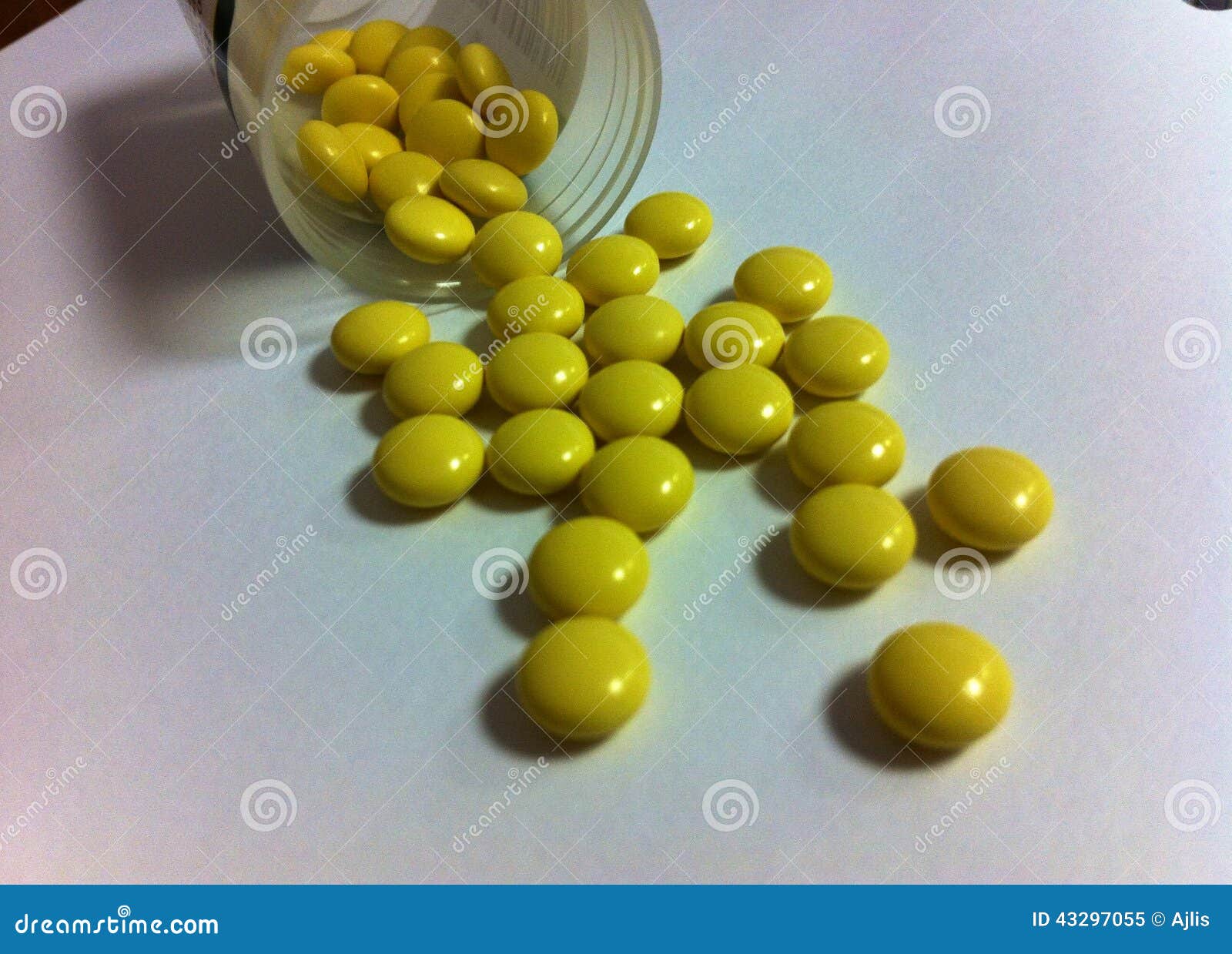 Yellow pills in stock image. Image of sedative, pills - 43297055