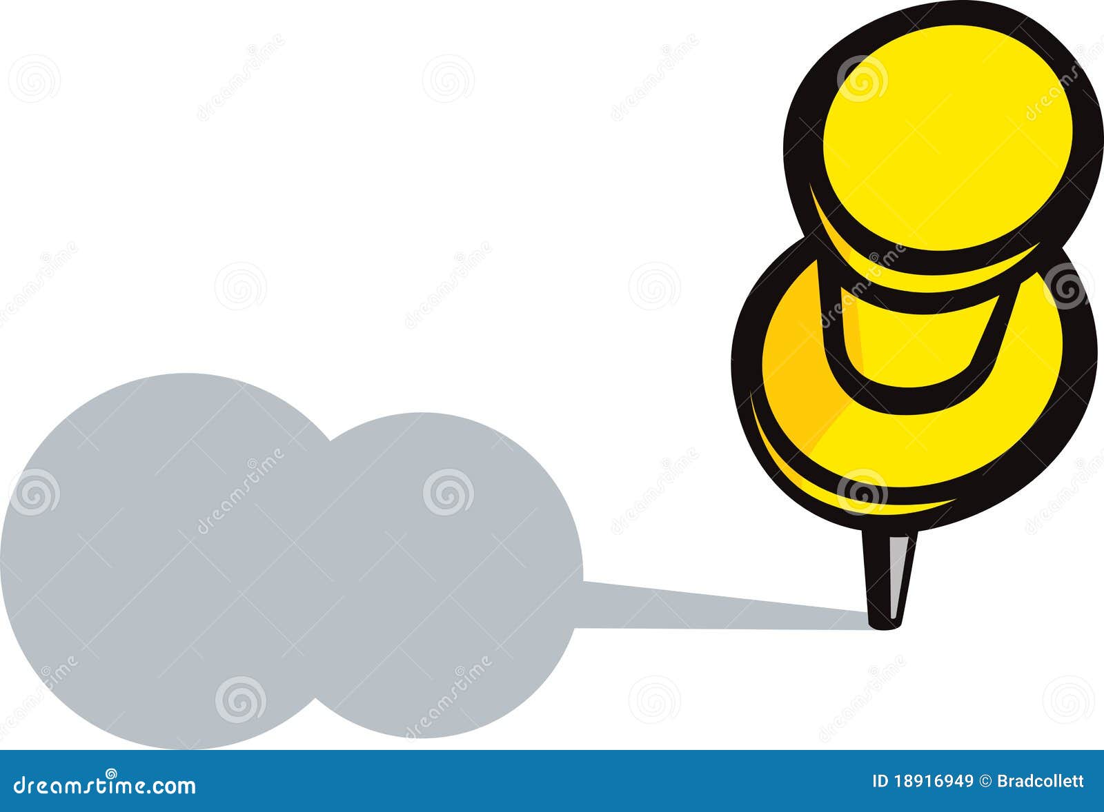 Yellow Pin stock vector. Illustration of transparent - 18916949