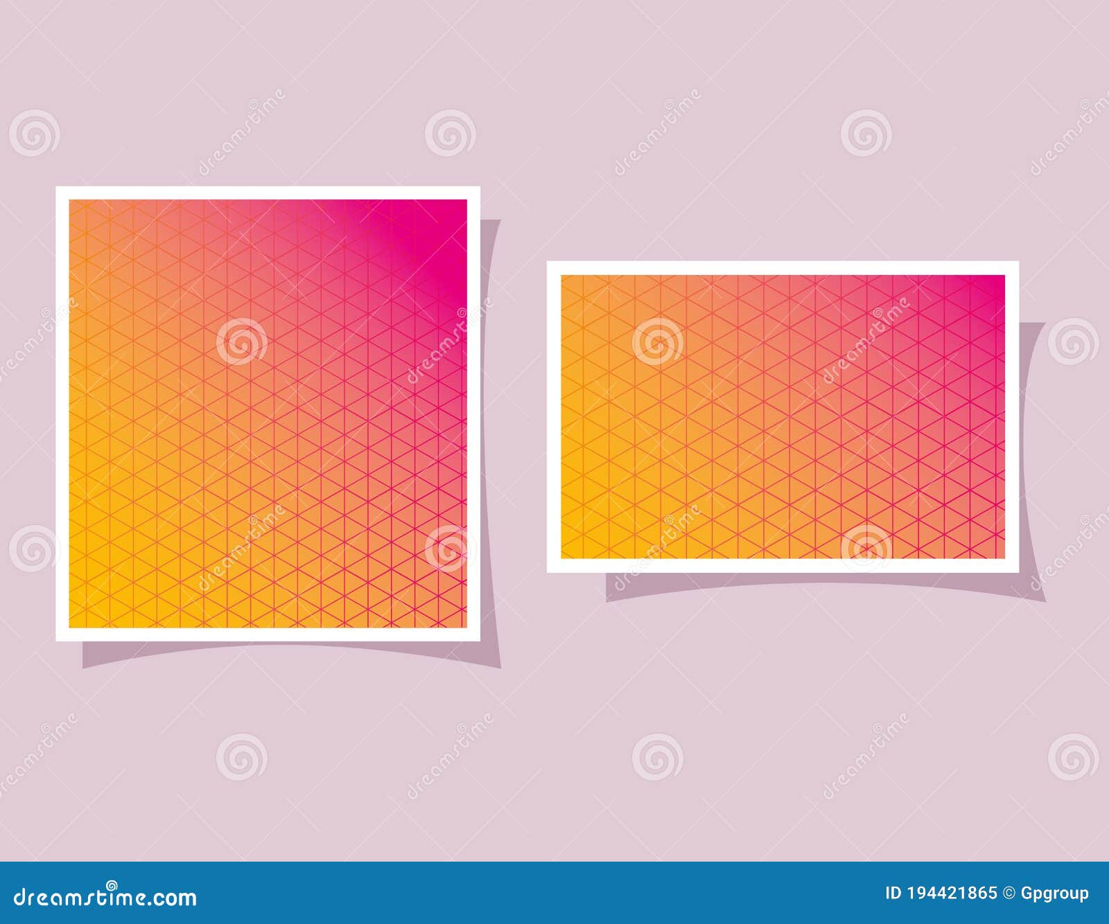Yellow with Pink Gradient and Pattern Backgrounds Frames Vector Design ...