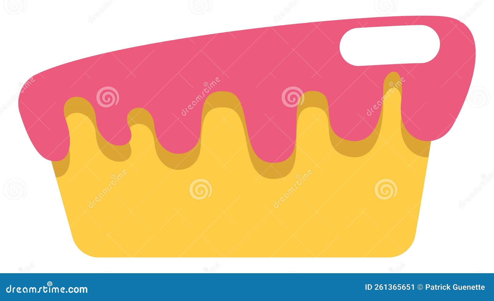Yellow and Pink Party Cake, Icon Stock Vector - Illustration of ...
