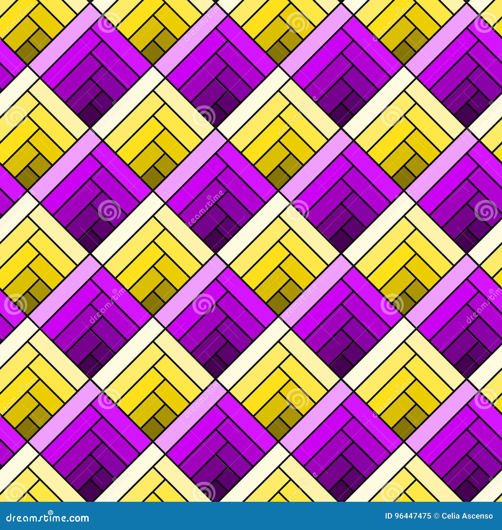 Geometric Squares Abstract Seamless Texture Stock Illustration ...
