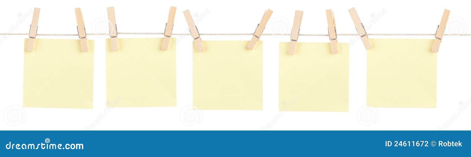 Yellow Pinned Notes stock photo. Image of stationery - 24611672