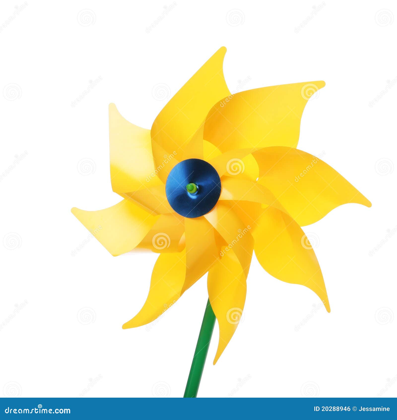 Yellow pinwheel toy stock photo. Image of color, wind - 20288946