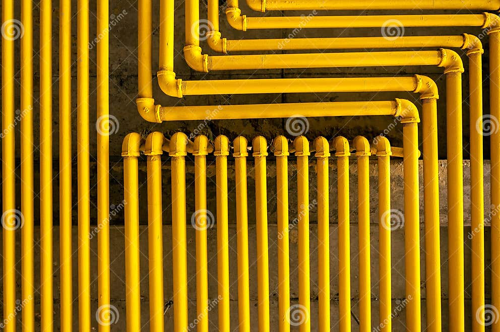 Yellow Pipes stock image. Image of yellow, industrial - 28039985